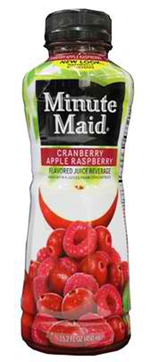 Minute Maid Cranberry Apple Raspberry Juice, 12 oz Bottles, Pack of 24 ...