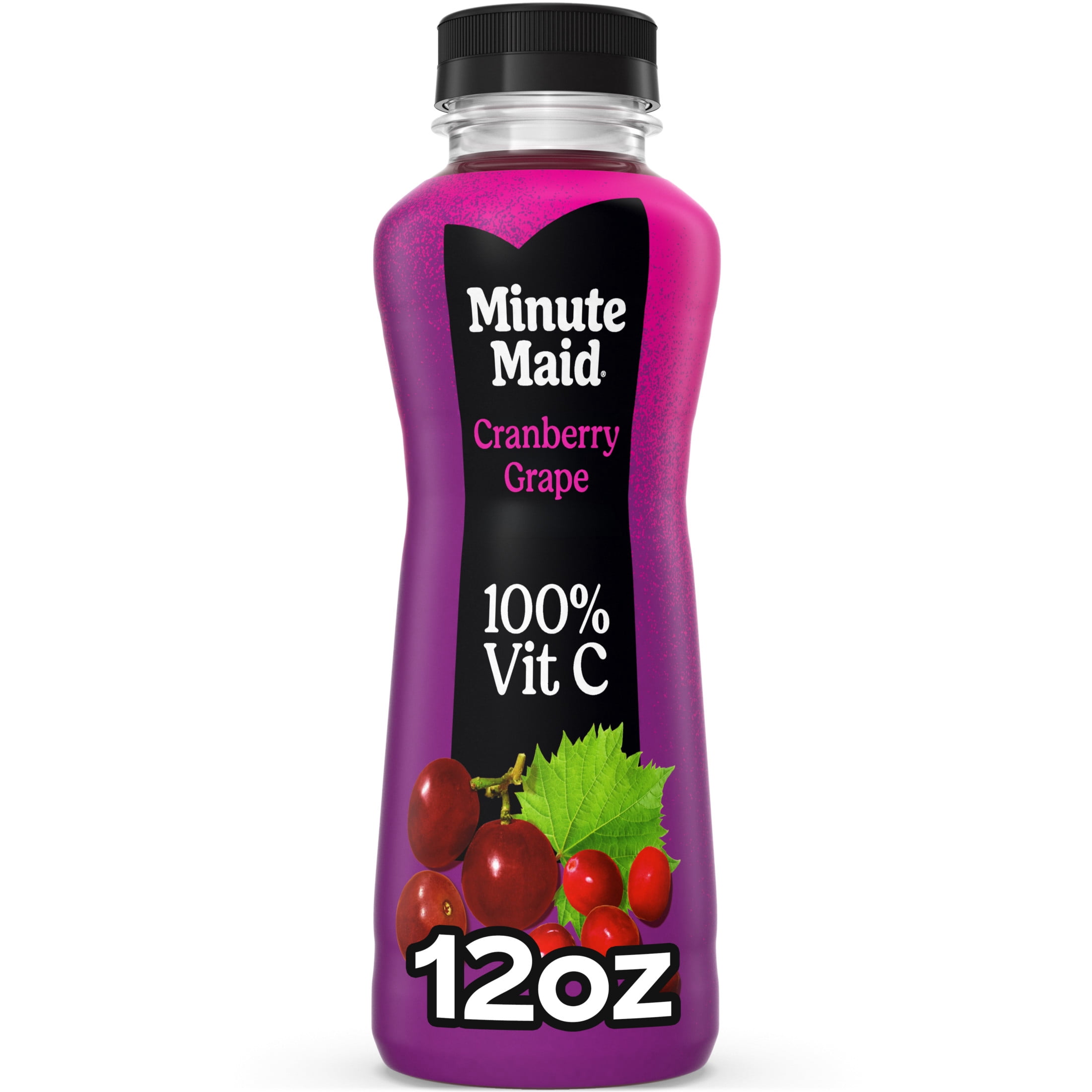 Minute Maid Cranberry Grape Fruit Juice Drink, 12 fl oz Bottle ...