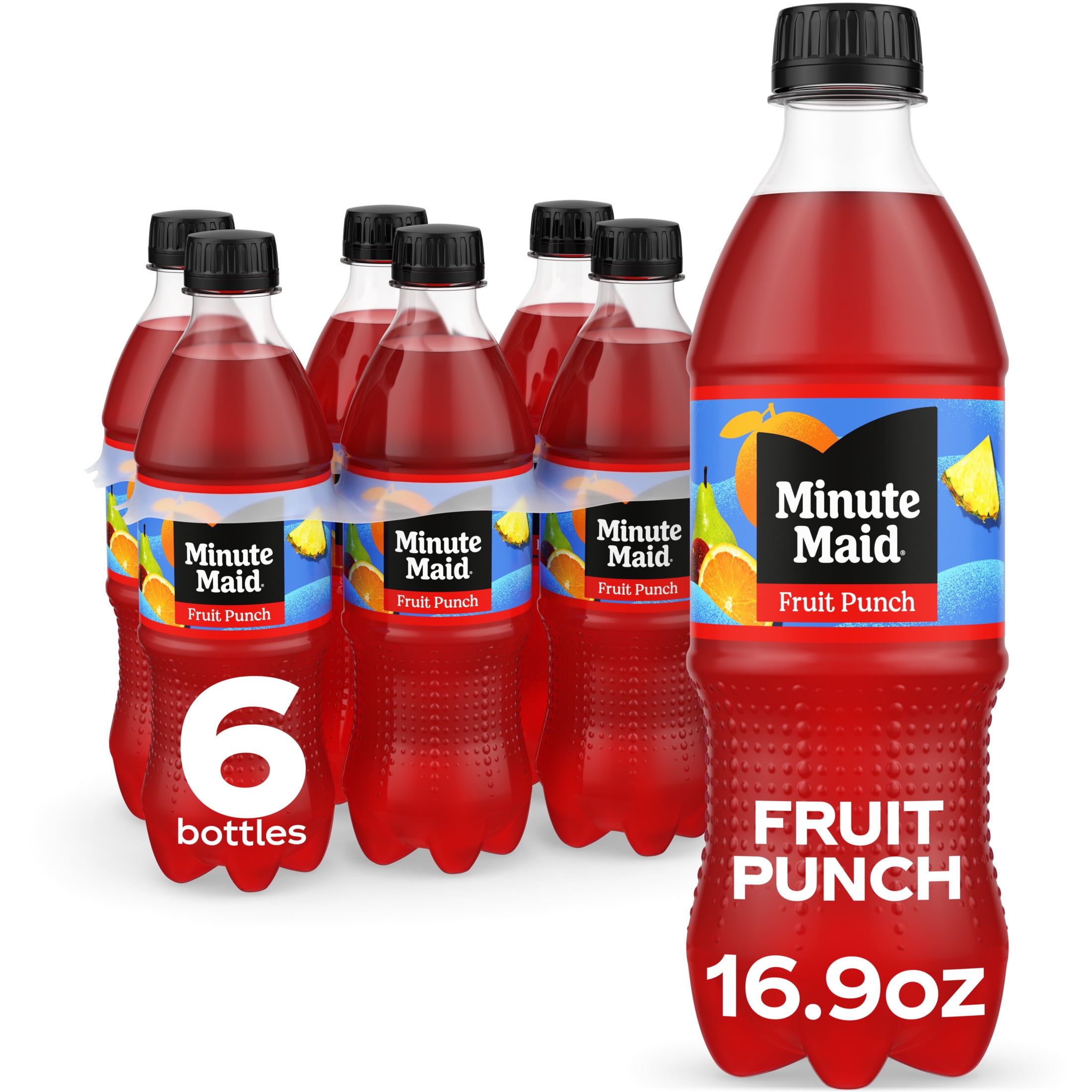 Minute Maid Fruit Punch Juice, 16.9oz Bottles, Pack of 6 - Made with ...