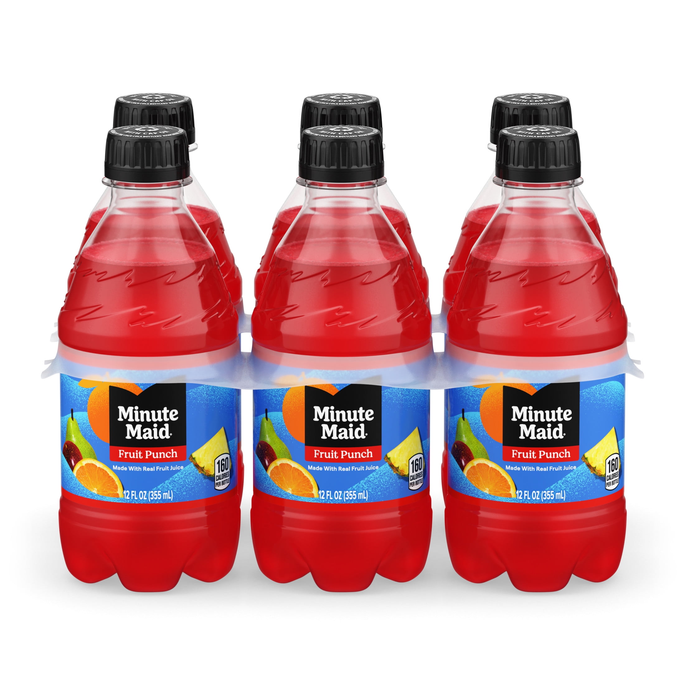 Minute Maid Fruit Punch Juice Drink Bottles, 12 fl oz, 6 Pack - Walmart.com