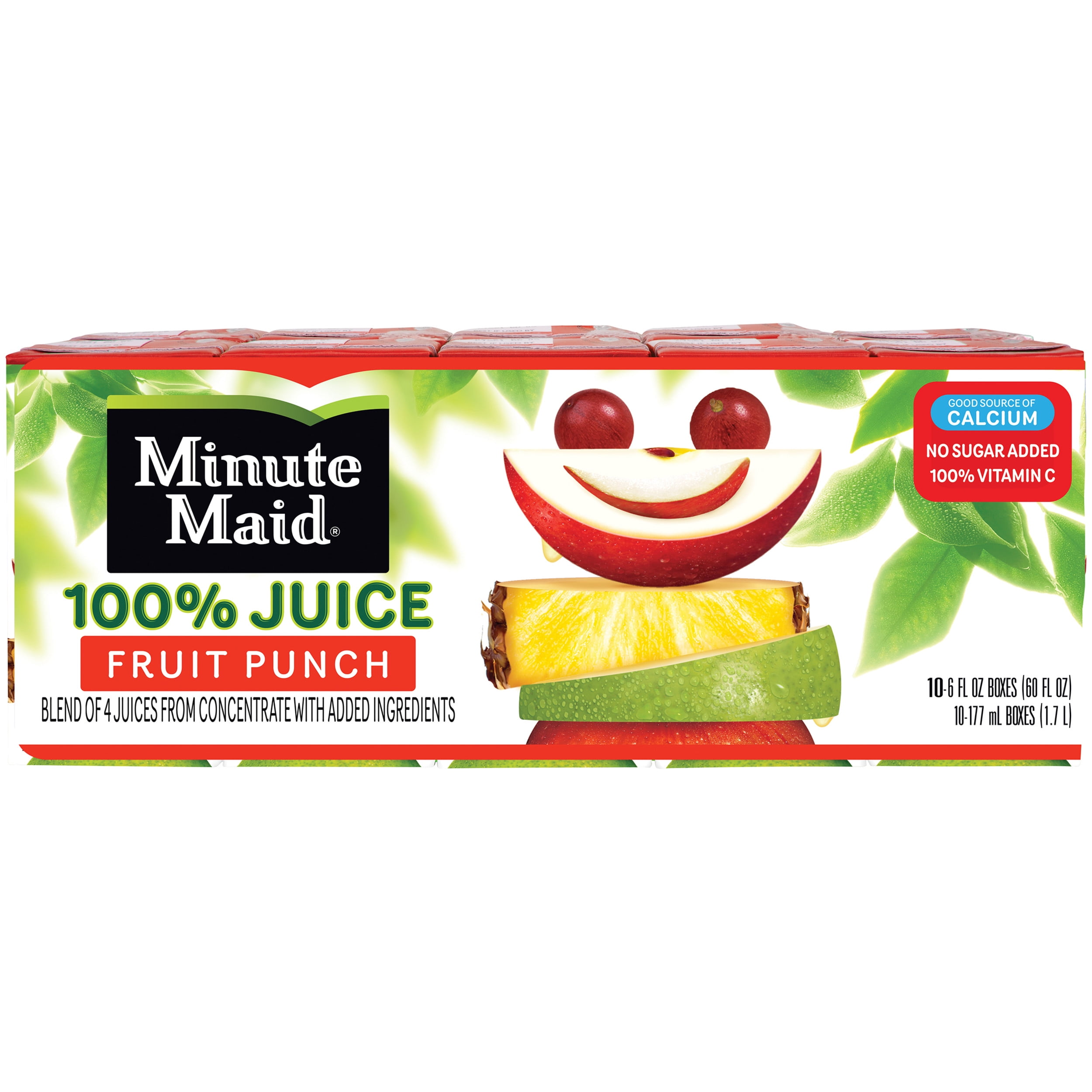 Minute Maid Fruit Punch, Made w/ Real Fruit Juice, 6 fl oz, 10 Pack ...