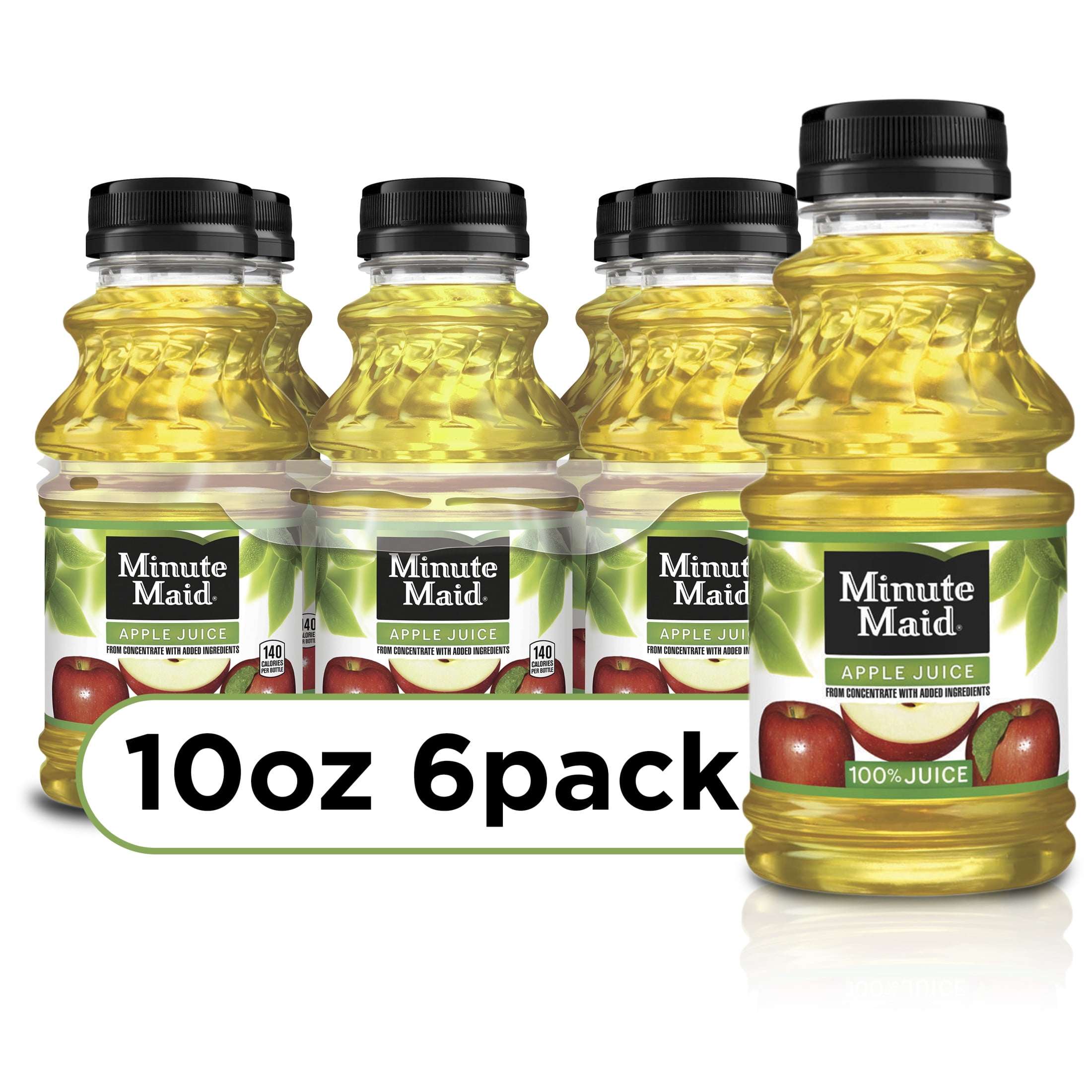 Minute Maid 100% Apple Juice, 10 fl oz, Pack of 6 Bottles - Walmart.com