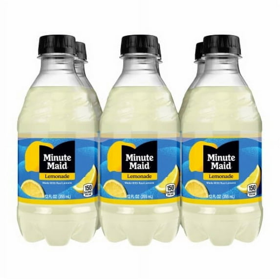 Minute Maid Lemonade Bottles, Made with Real Lemons, 12 fl oz ...