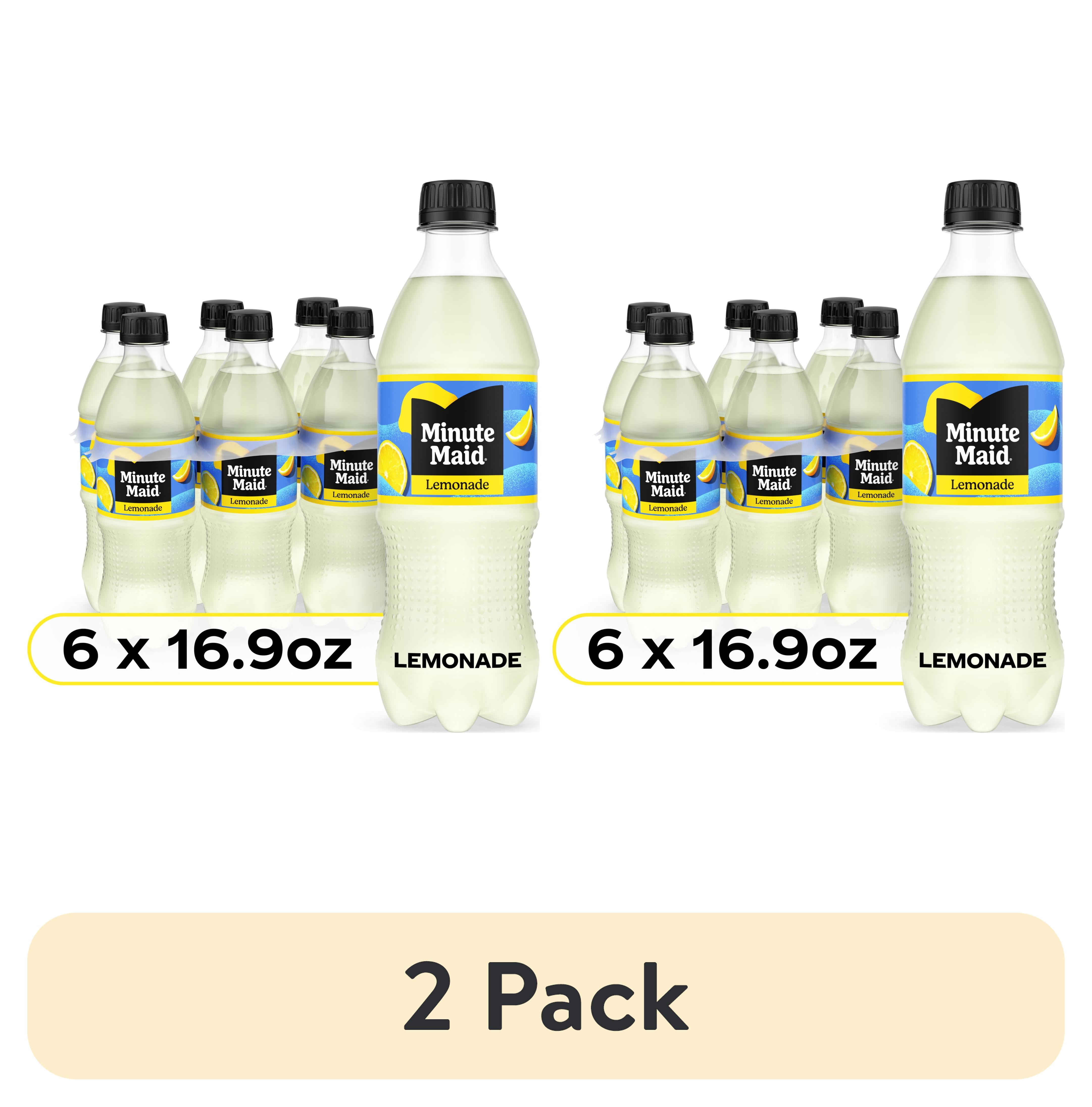 (2 pack) Minute Maid Lemonade Pop Soda, 16.9 fl oz, 6 Pack Cans ...