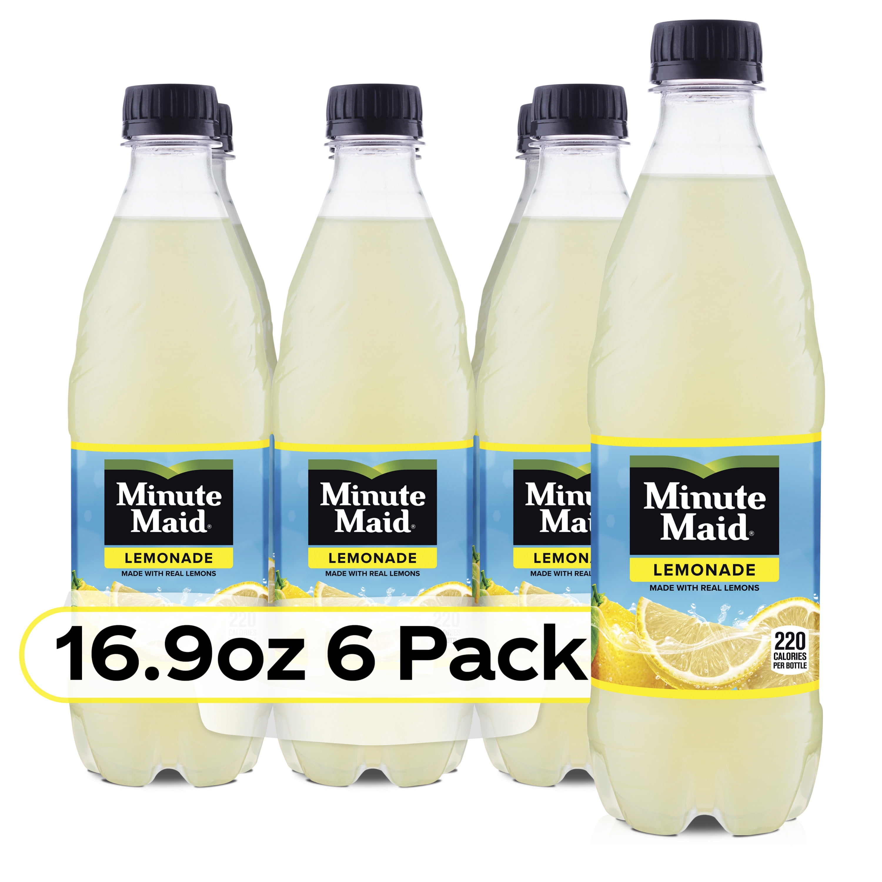 Minute Maid Lemonade Pop Soda, Refreshing Lemon Soft Drink, 16.9 fl oz ...