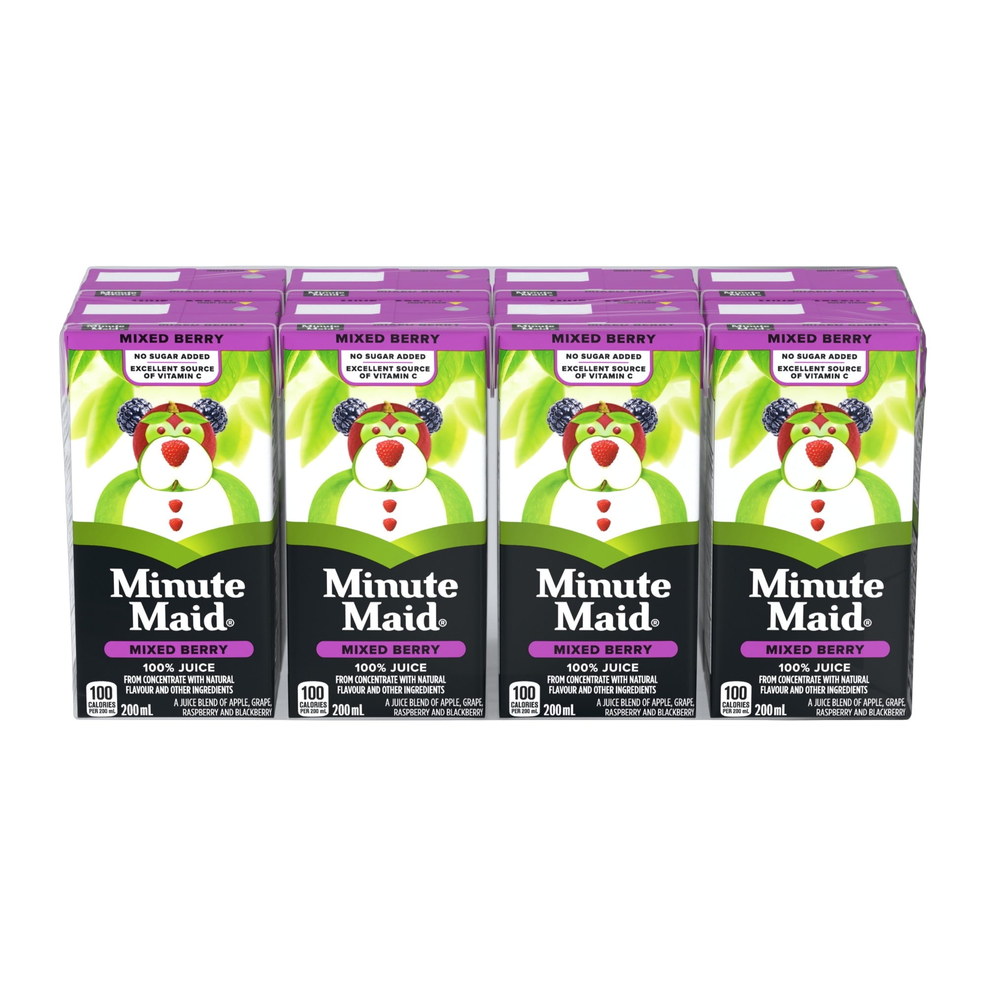 Minute Maid Mixed Berry Juice Boxes Perfect for On-The-Go, 8x200ml, 1 ...
