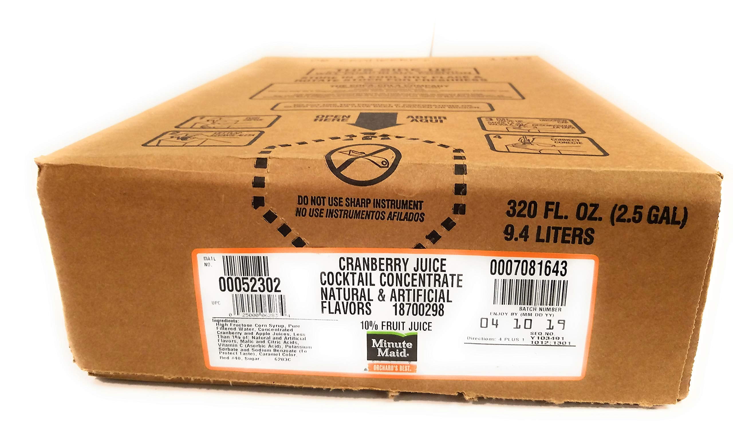 Coca-Cola Minute Maid Orchard Cranberry Drink Syrup, 2.5 Gallon Bag-In ...