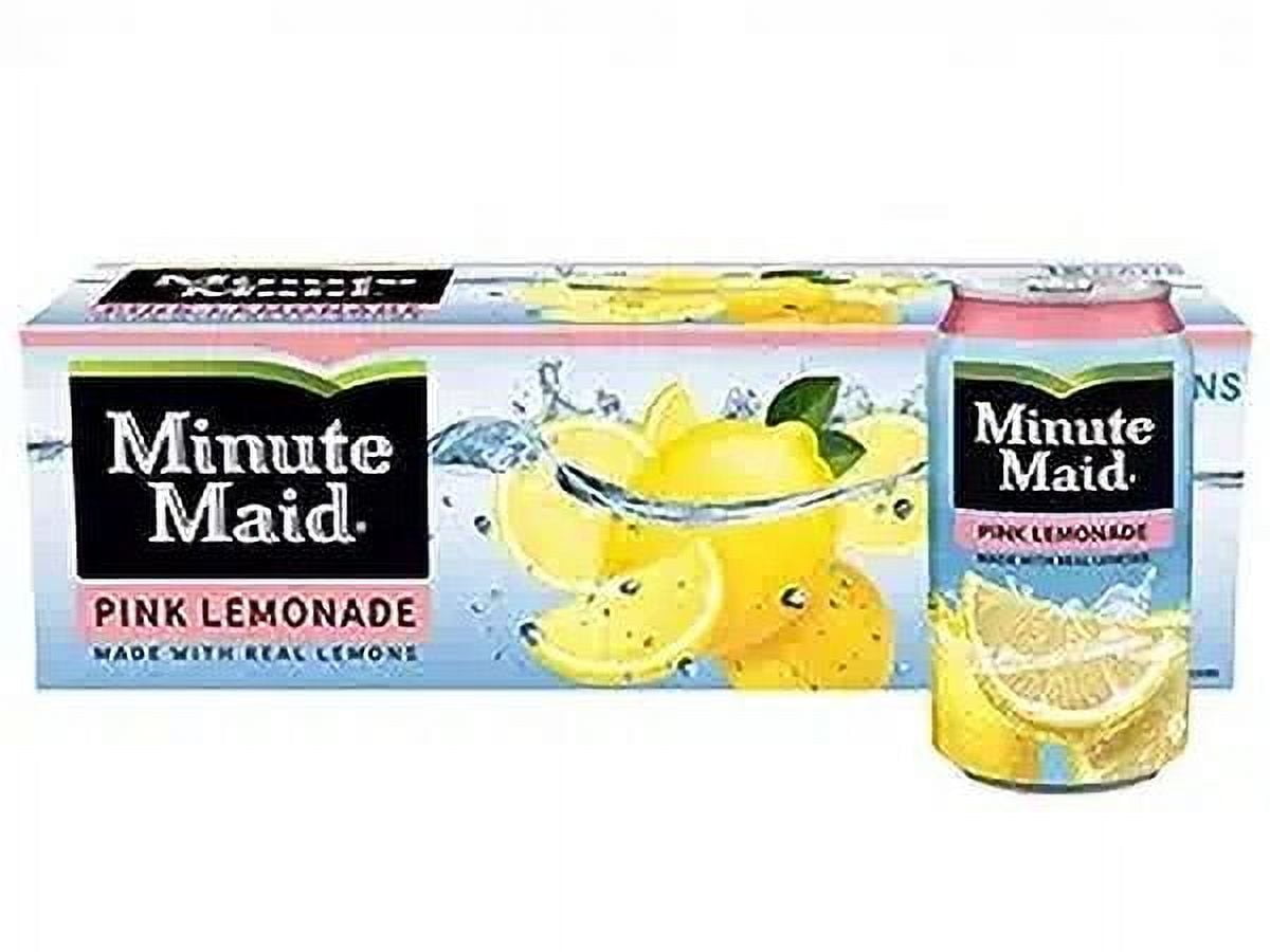 Minute Maid Pink Lemonade Cans, 12oz Drinks, 24 Pack Refreshing Tangy ...