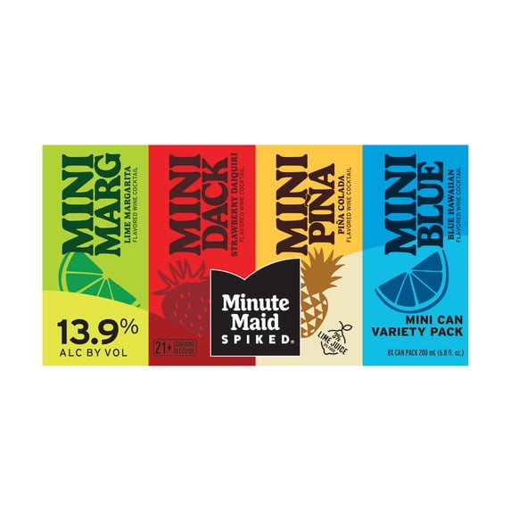 Minute Maid Variety Spiked Wine Cocktail, 8 Pack 200ml 27.8 Proof ...
