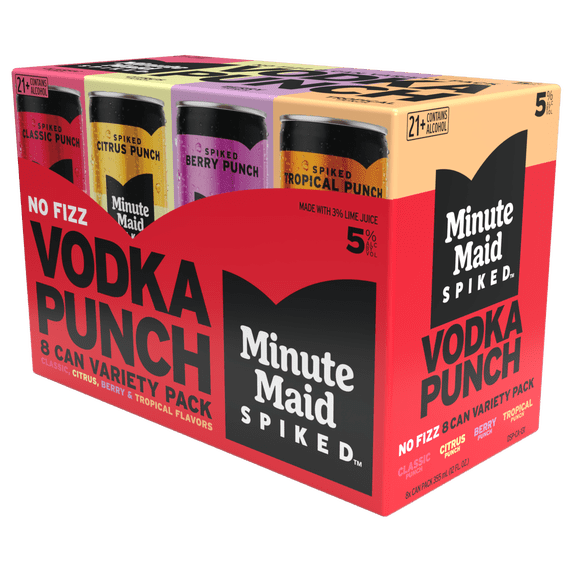 Minute Maid Spiked Vodka Punch Variety Pack, 8-pack, 355 mL - Walmart.com