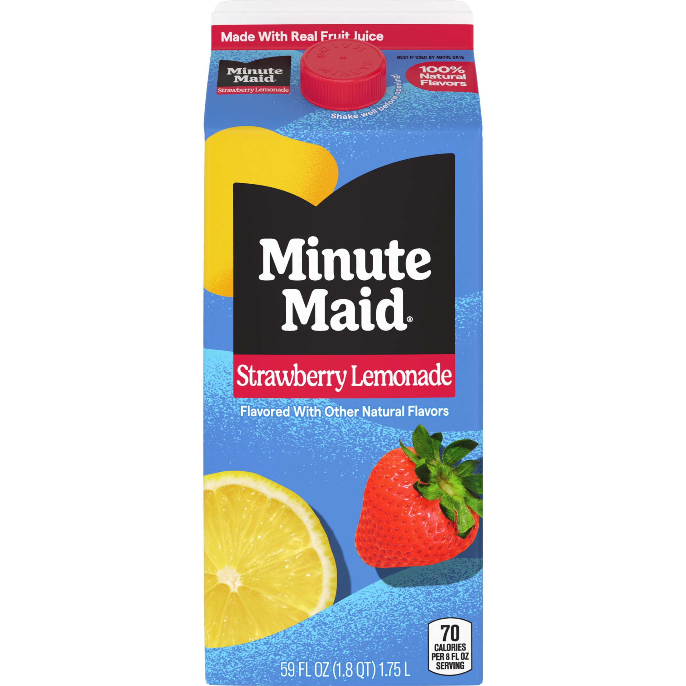 Minute Maid Strawberry Lemonade Fruit Drink, 59 fl oz Carton-Pack Of 4 ...