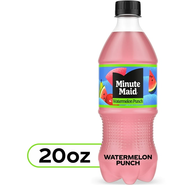 (5 pack) Minute Maid Watermelon Punch Fruit Juice, 20 fl oz Bottle ...