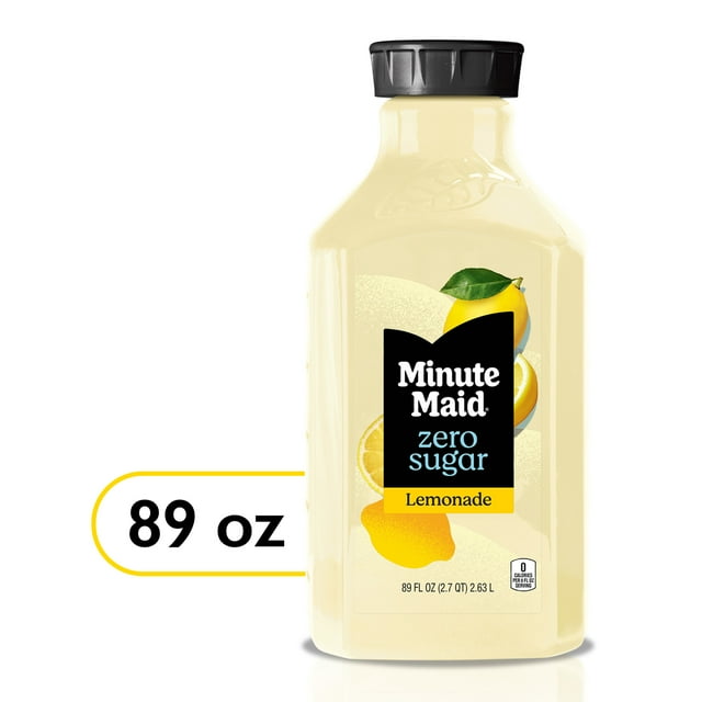 Minute Maid Zero Sugar, Low-Calorie Lemonade Drink, 89 fl oz Bottle ...