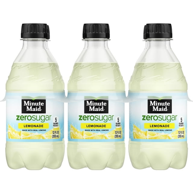 Minute Maid Zero Sugar Lemonade Juice Drink Bottles, 12 fl oz, 6 Pack ...