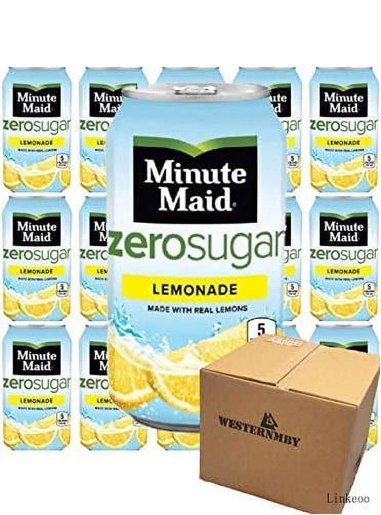 Minute Maid Zero Sugar Lemonade Soda 12 Fl Oz, 15 Pack, Total 180 Fl Oz ...