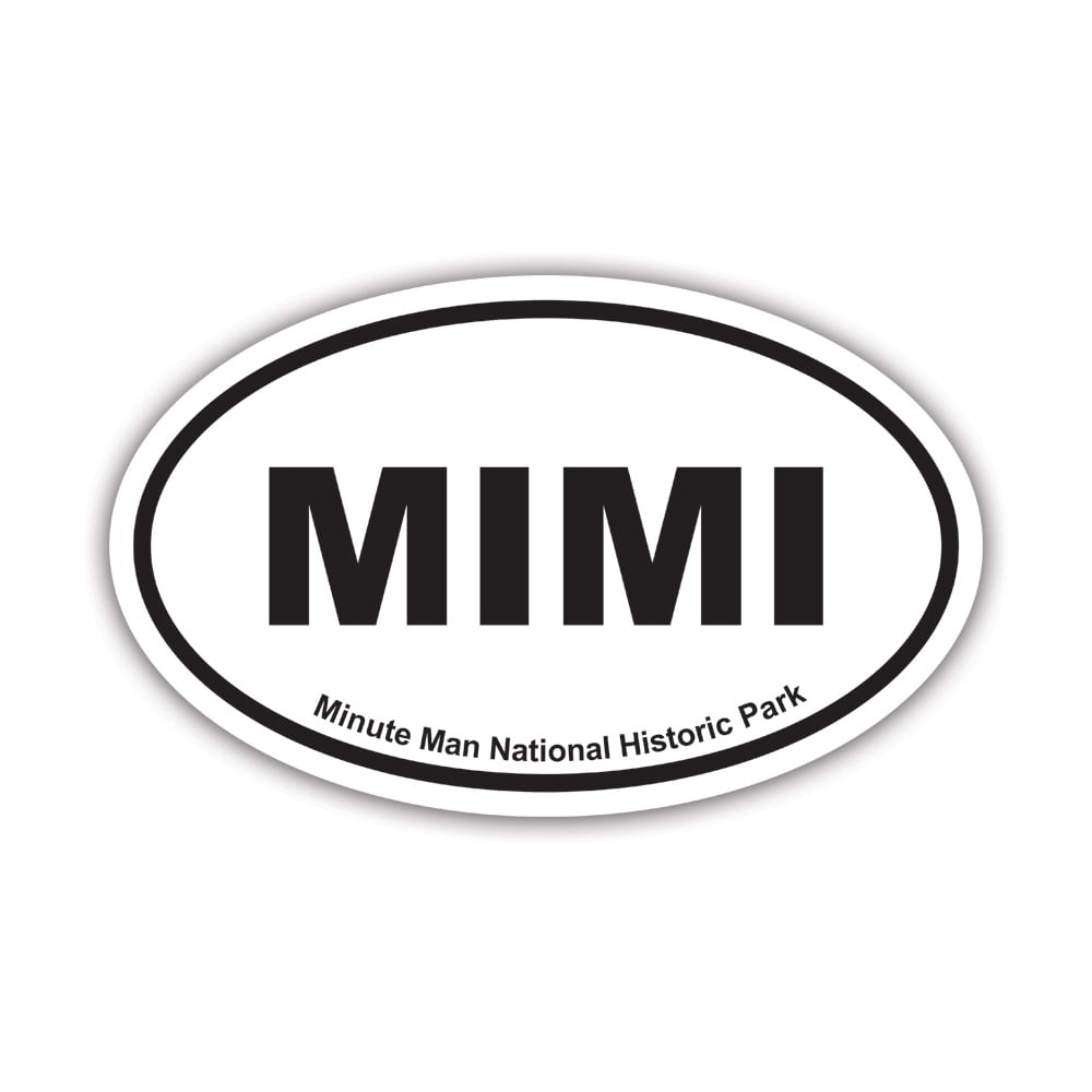 Minute Man National Historic Park MIMI Oval Sticker Decal - Self ...