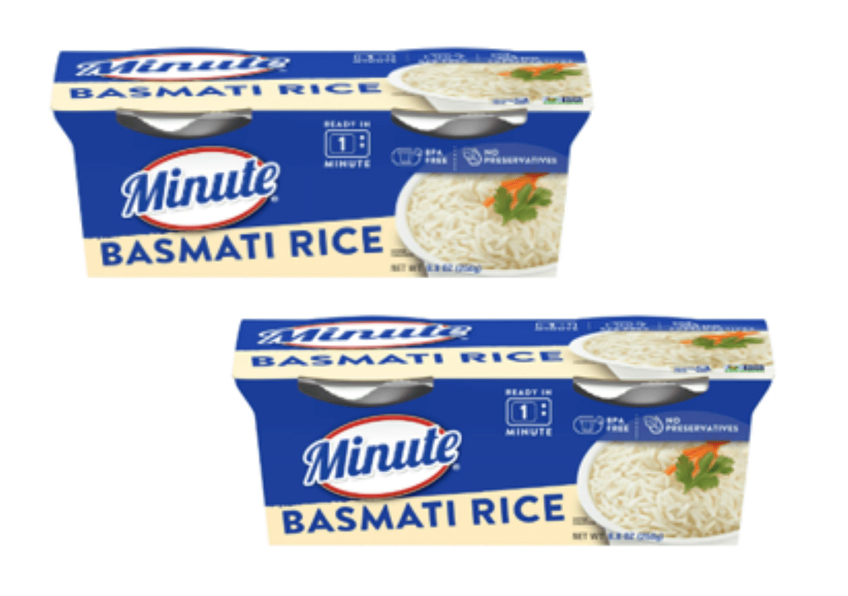 Minute Ready to Serve Basmati Rice, Quick and Easy Cups, 4.4 oz, 2 Ct ...