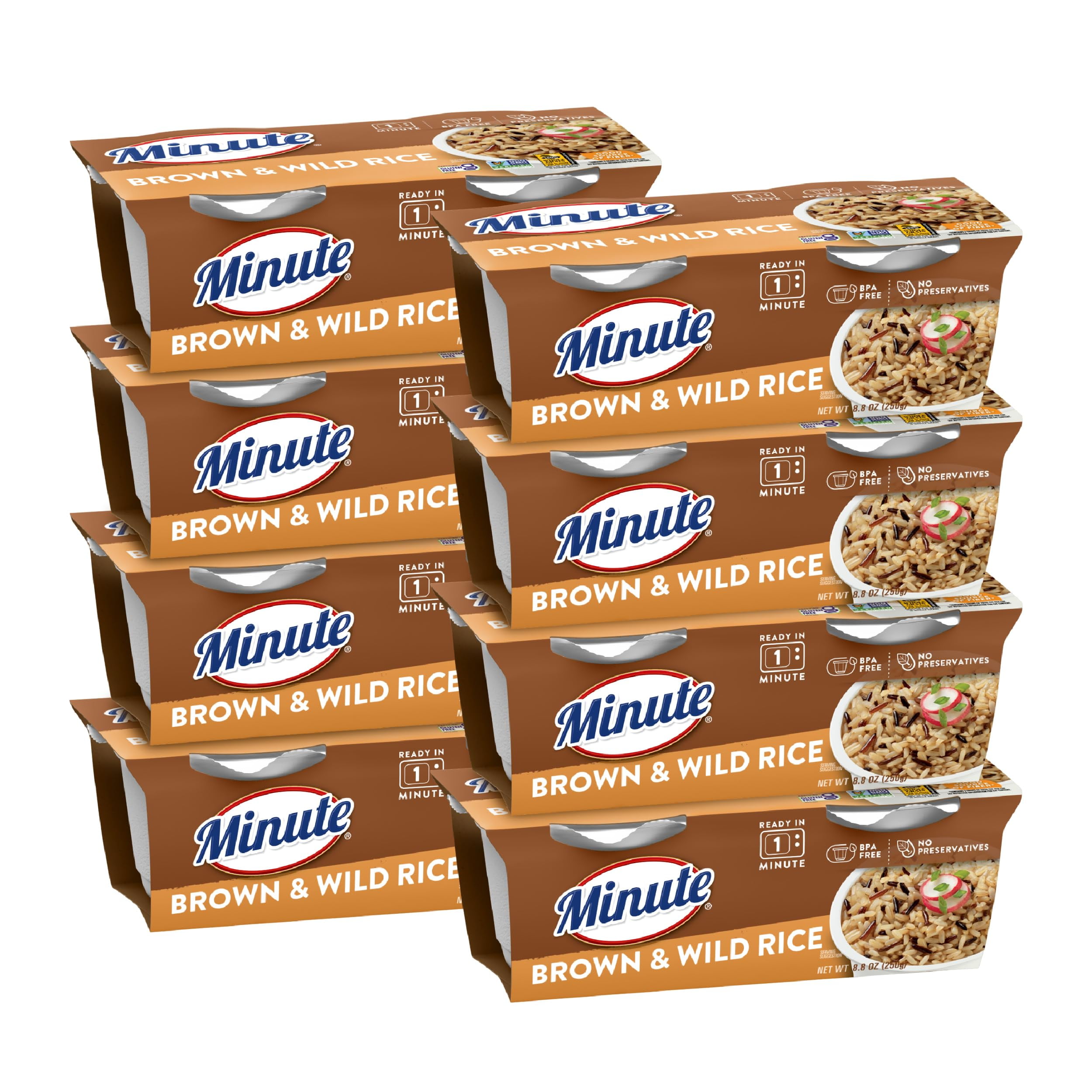 Minute Ready-to-Serve Brown and Wild Rice, Microwavable Rice Cups, 4.4 ...