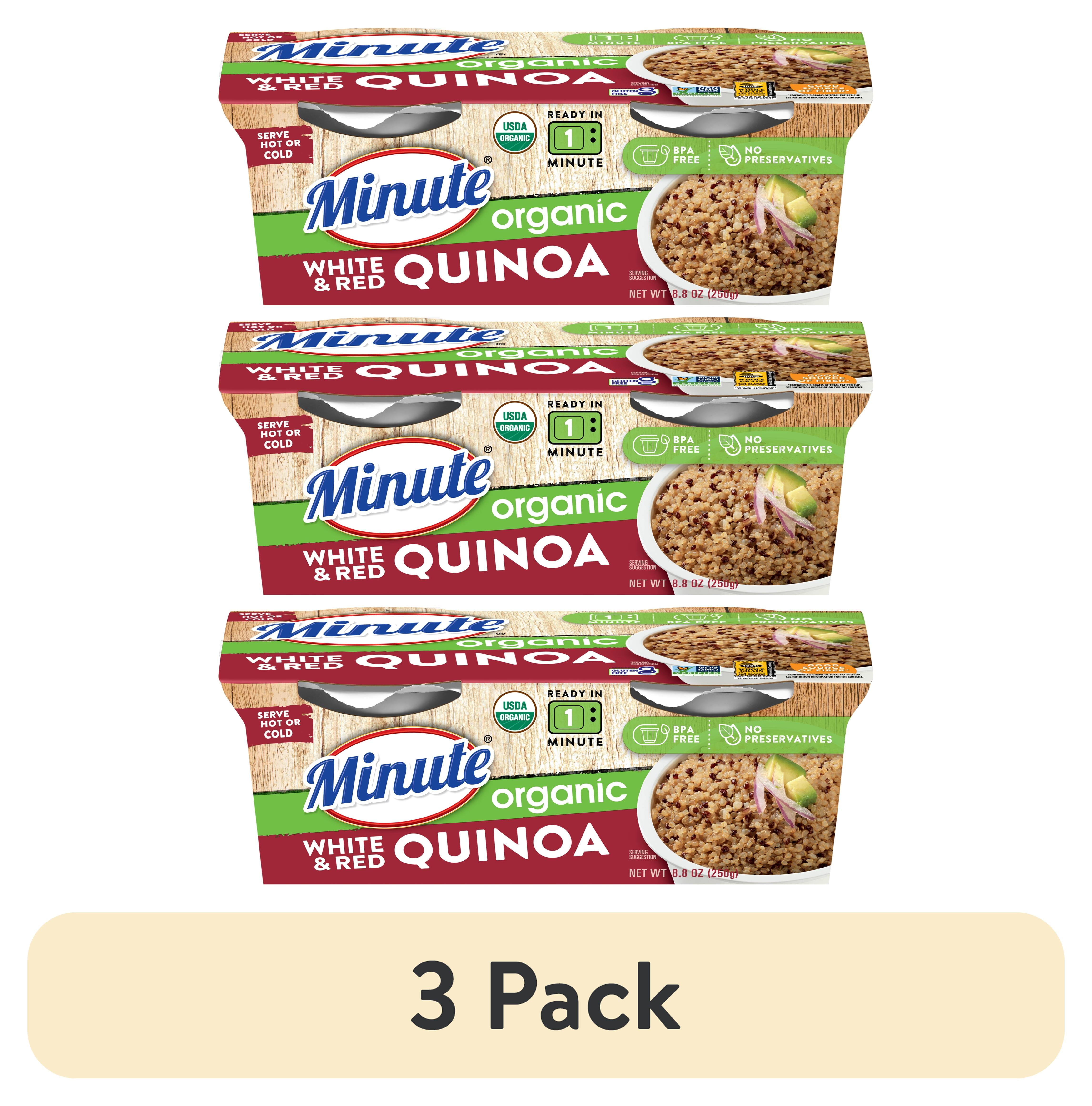(3 pack) Minute Ready to Serve Organic White & Red Quinoa, Easy Prep ...