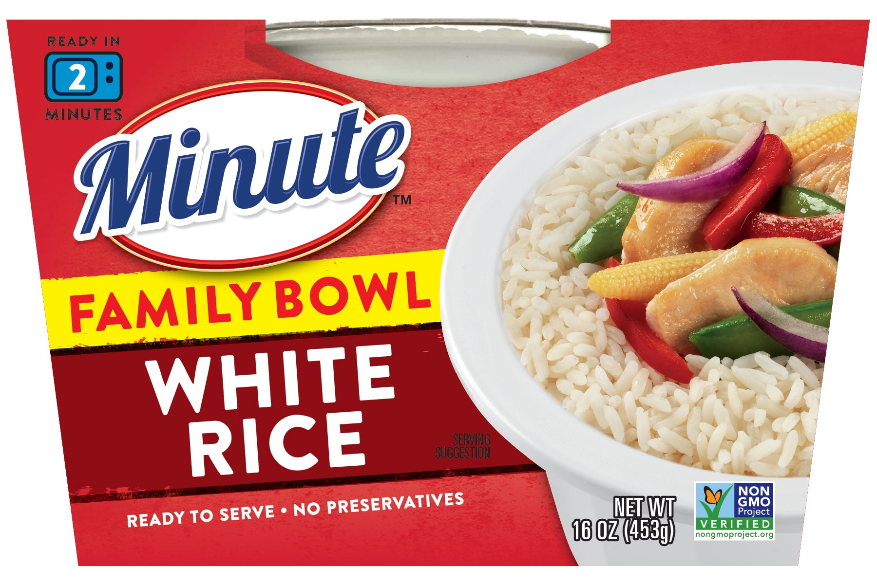 Minute Ready-to-Serve White Rice, Family Size Microwaveable Rice Bowl ...