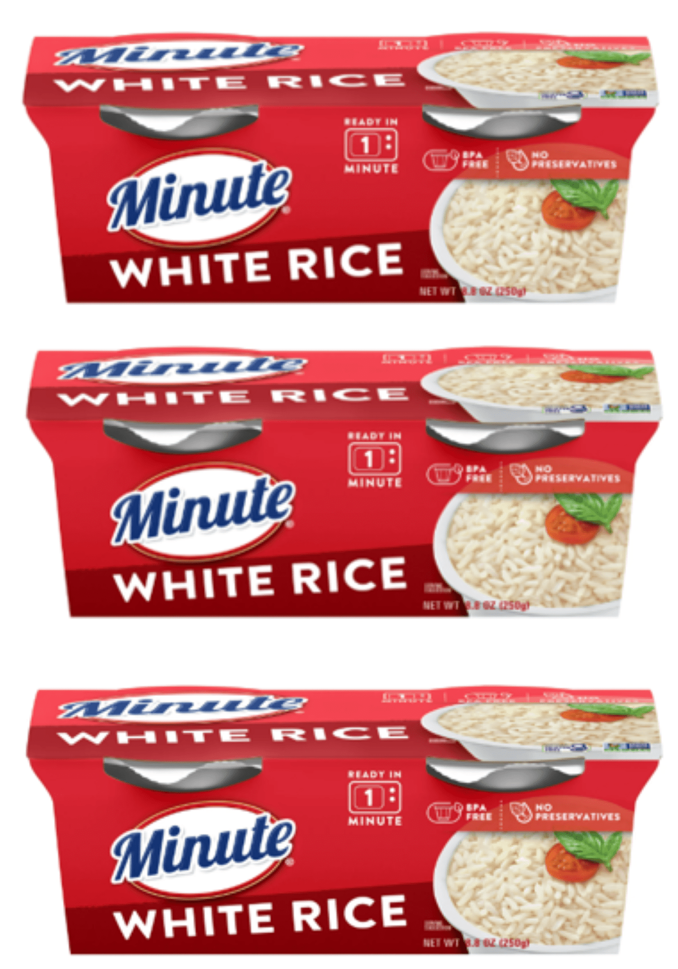 Minute Ready to Serve White Rice, Quick and Easy Cups, 4.4 oz, 2 Ct ...