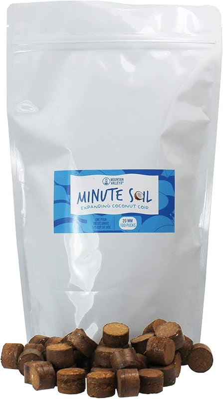 Minute Soil - Compressed Coco Coir Fiber Grow Medium - 20 MM Pellets ...