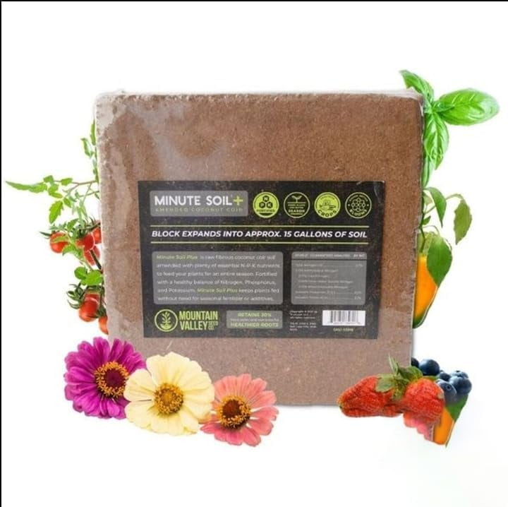 Minute Soil Plus Bucket of Pucks – NPK Amended Compressed Coco Coir ...