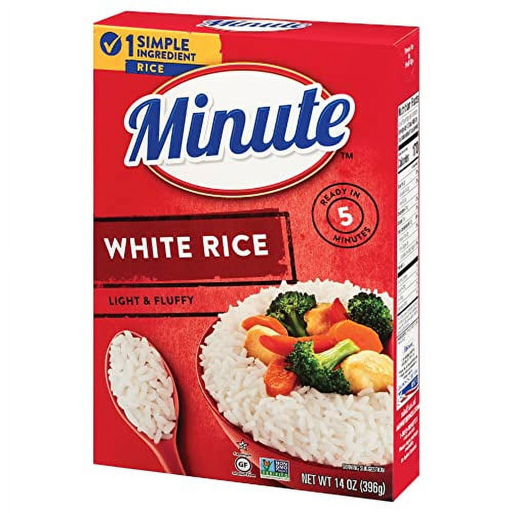 Minute White Rice, Instant White Rice for Quick Dinner Meals, 14-Ounce ...