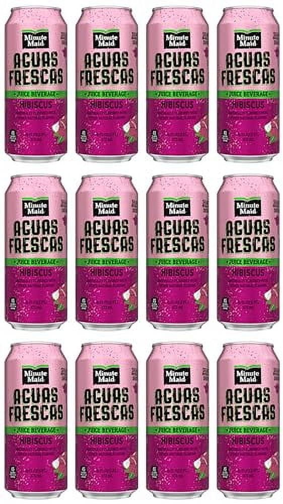 Minute maid Aguas Frescas Hibiscus, 16 fl oz, 12 cans, total 193 fl oz ...