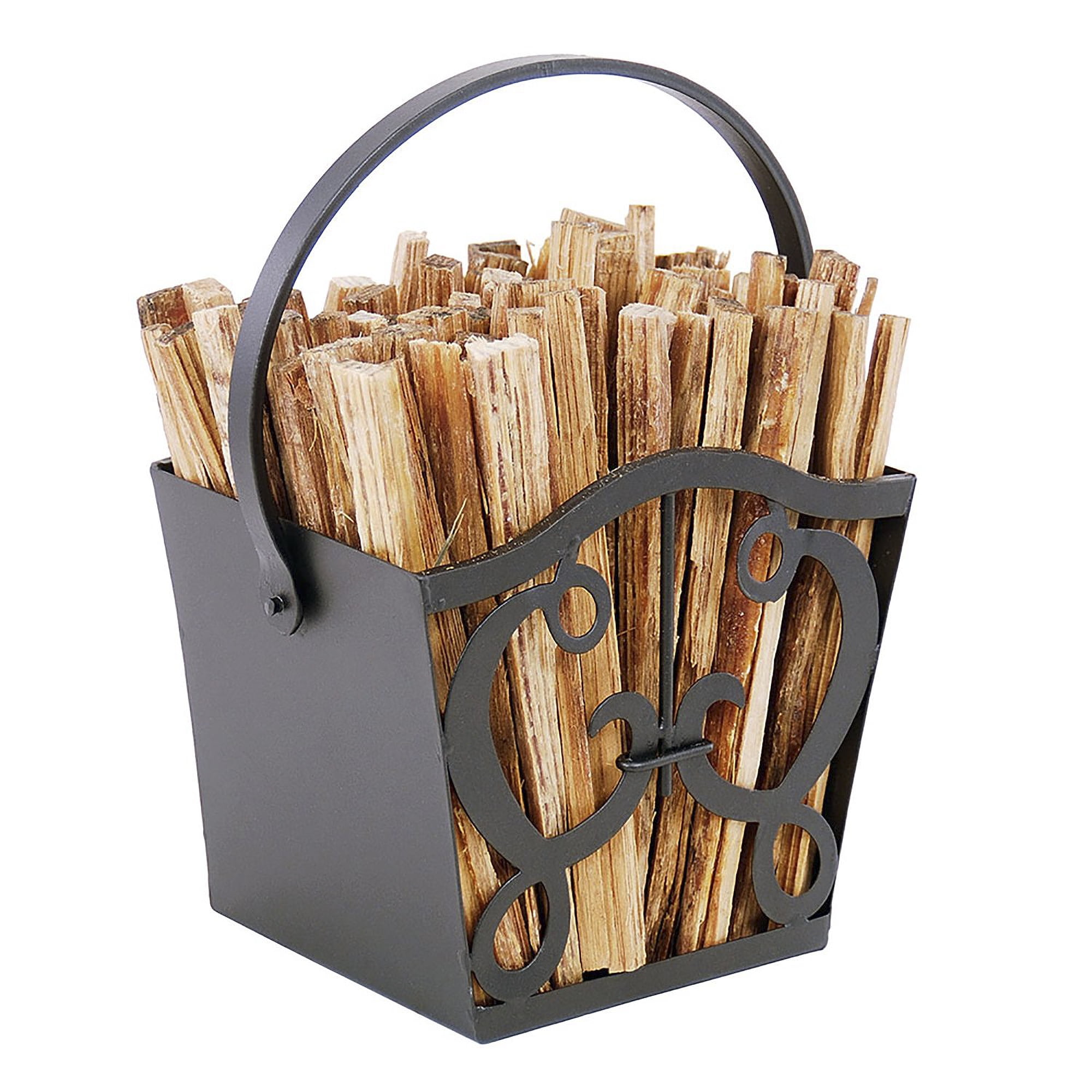 Minuteman International Cypher Collection Fatwood Caddy, Fireplace Wood ...