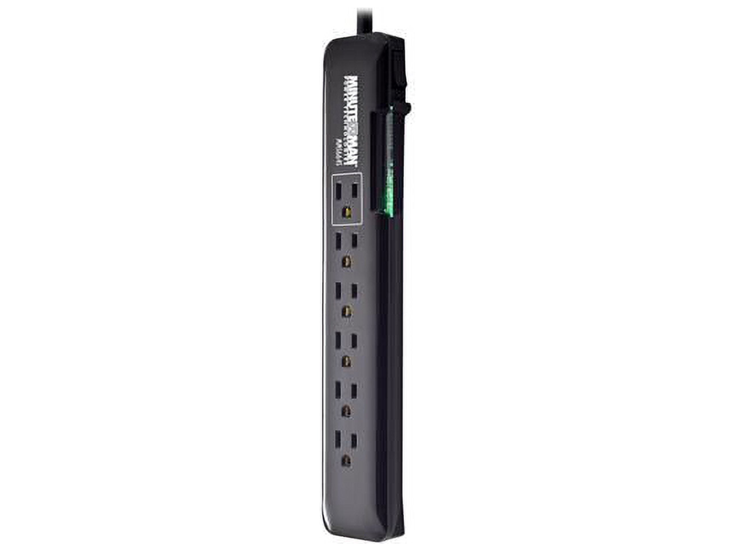 Minuteman MMS664S 6-Outlet Slim Line Surge Protector 15A 120V 1800 ...