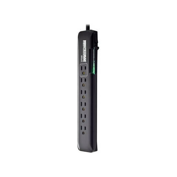 Minuteman MMS664S 6-Outlet Slim Line Surge Protector 15A 120V 1800 ...