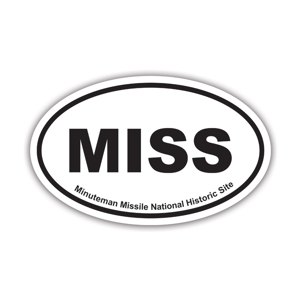 Minuteman Missile National Historic Site MISS Oval Sticker Decal - Self ...