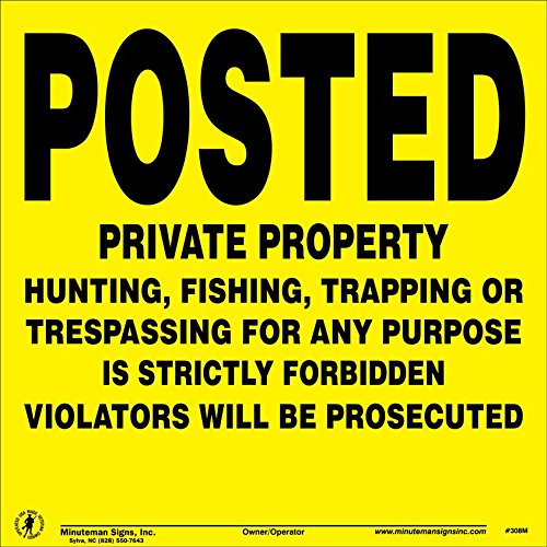 Minuteman Signs | Posted Private Property Signs 11.25" x 11.25" Semi ...