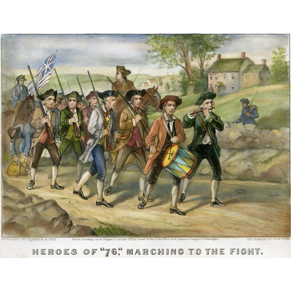 Minutemen Heroes Of 1776. N'Heroes Of 76 Marching To The Fight ...
