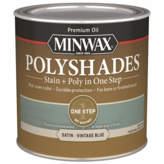 Minwax 106231 0.5 Pint Polyshades Stain & Poly Finish, Satin Vintage ...