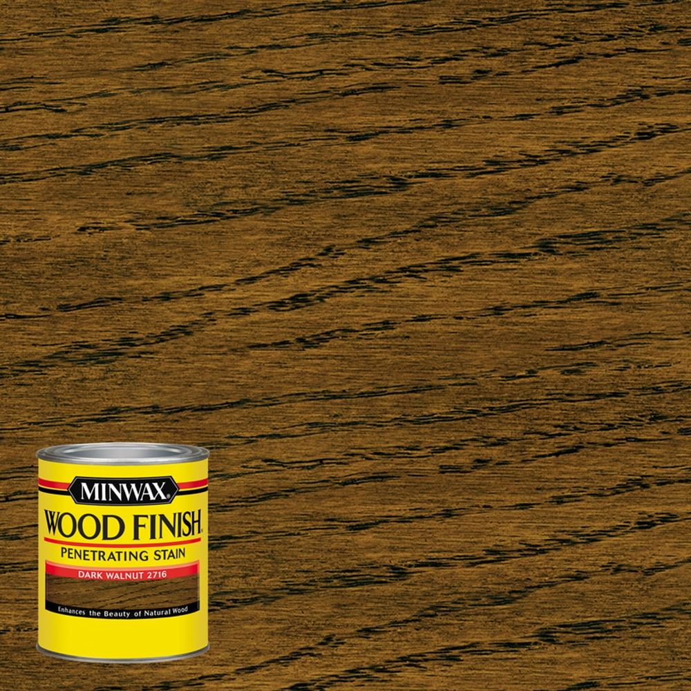Minwax 227164444 Wood Finish Stain, Dark Walnut, 1/2 Pint, (1 Piece, 1 ...