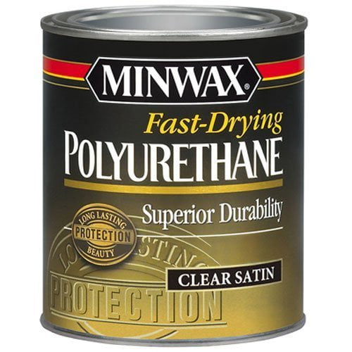 Minwax Fast Drying Polyurethane Satin, Durable Clear Wood Finish, 1/2 ...