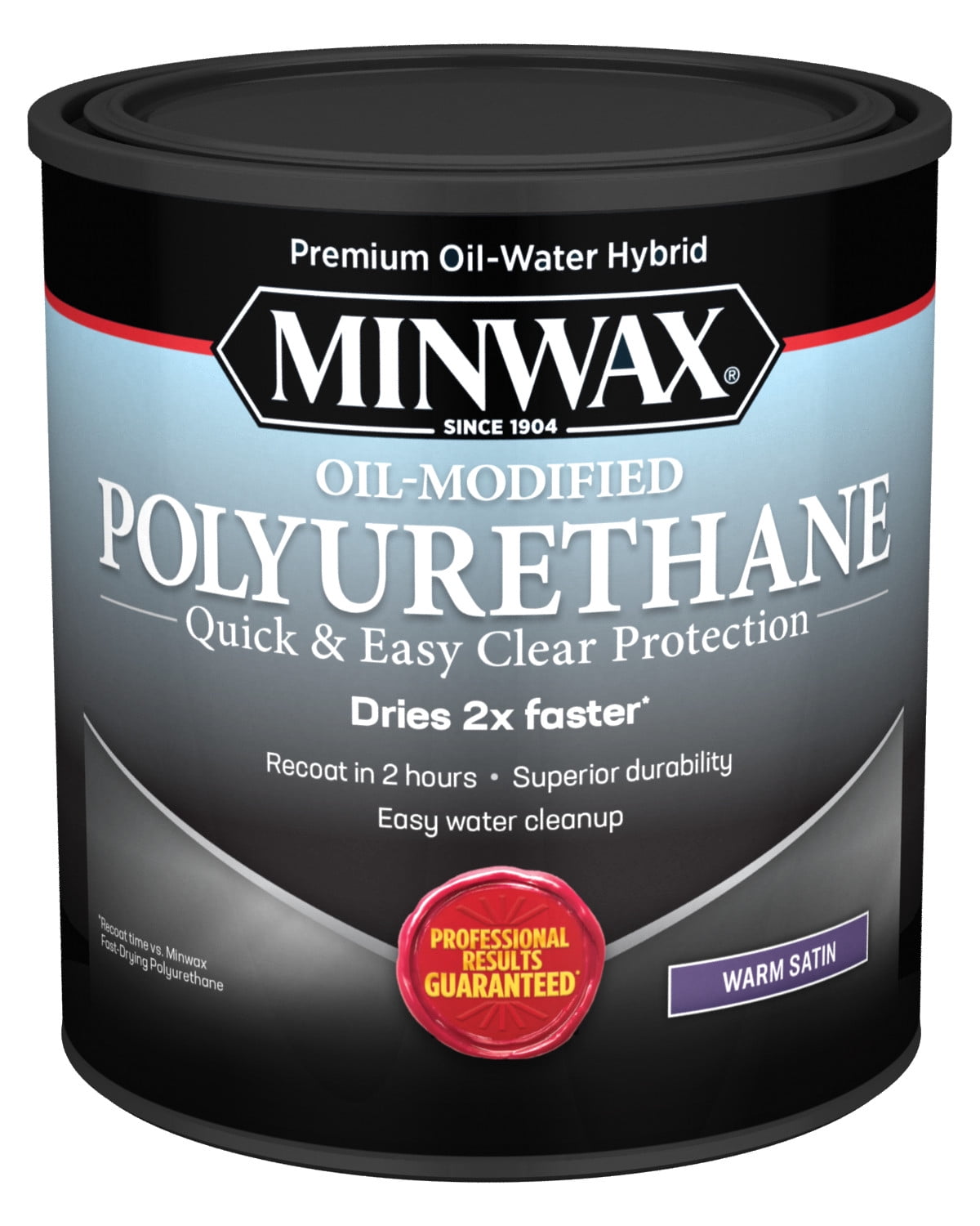 Minwax Water-Based Oil-Modified Polyurethane 630250444, Warm Satin ...