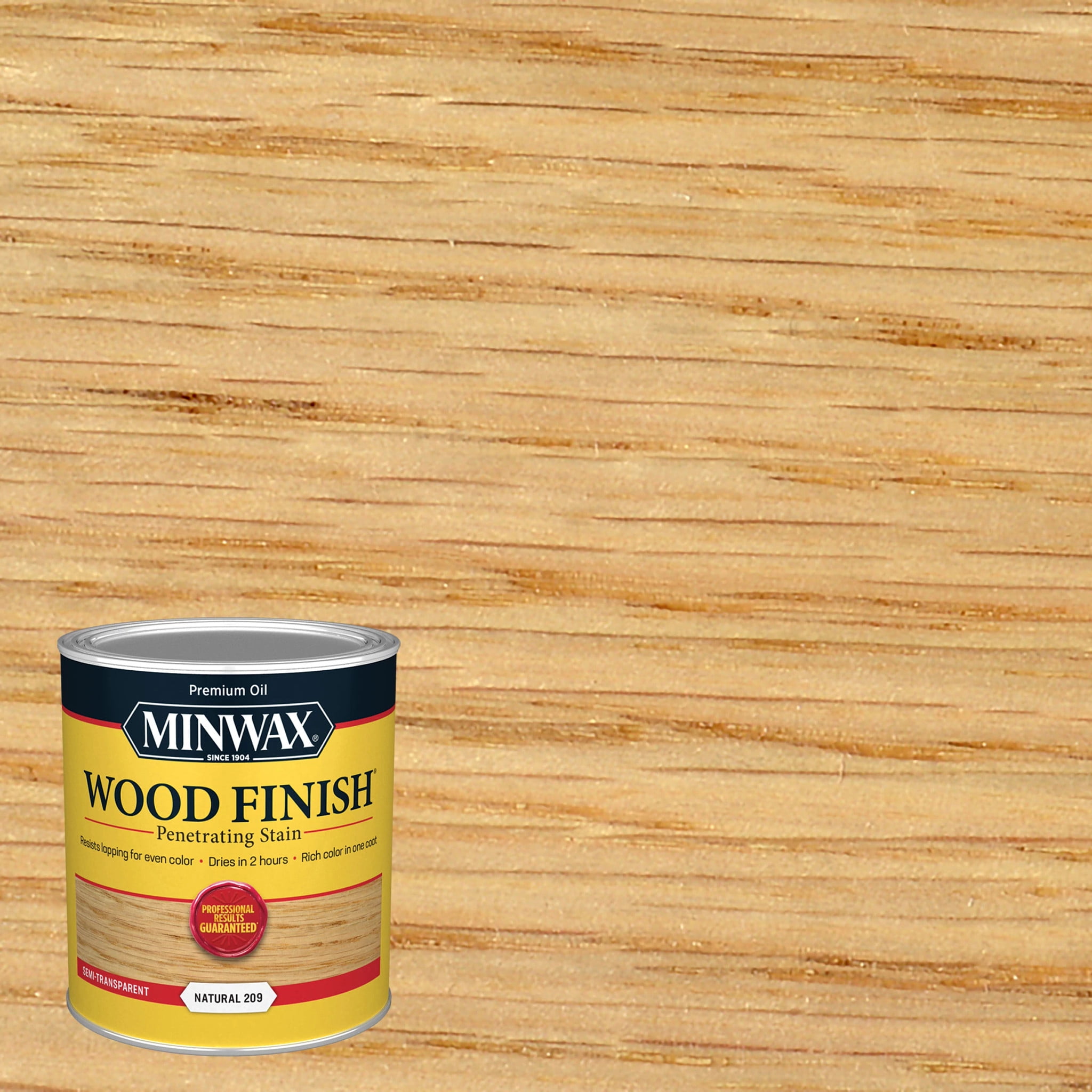 Minwax Wood Finish Stain in Natural, 1 Quart - Penetrating Oil-Based ...