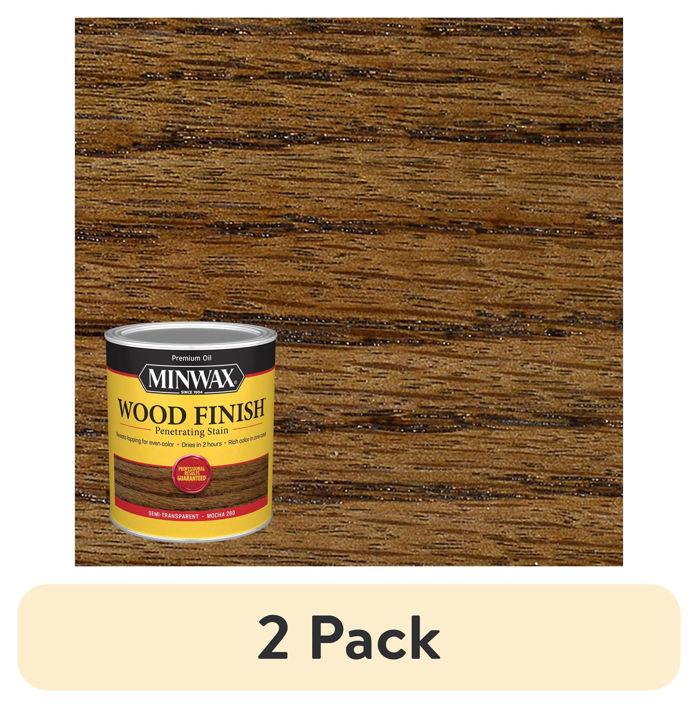 (2 pack) Minwax 700194444 Wood Finish Stain, Mocha, 1 Quart, (1 Piece ...