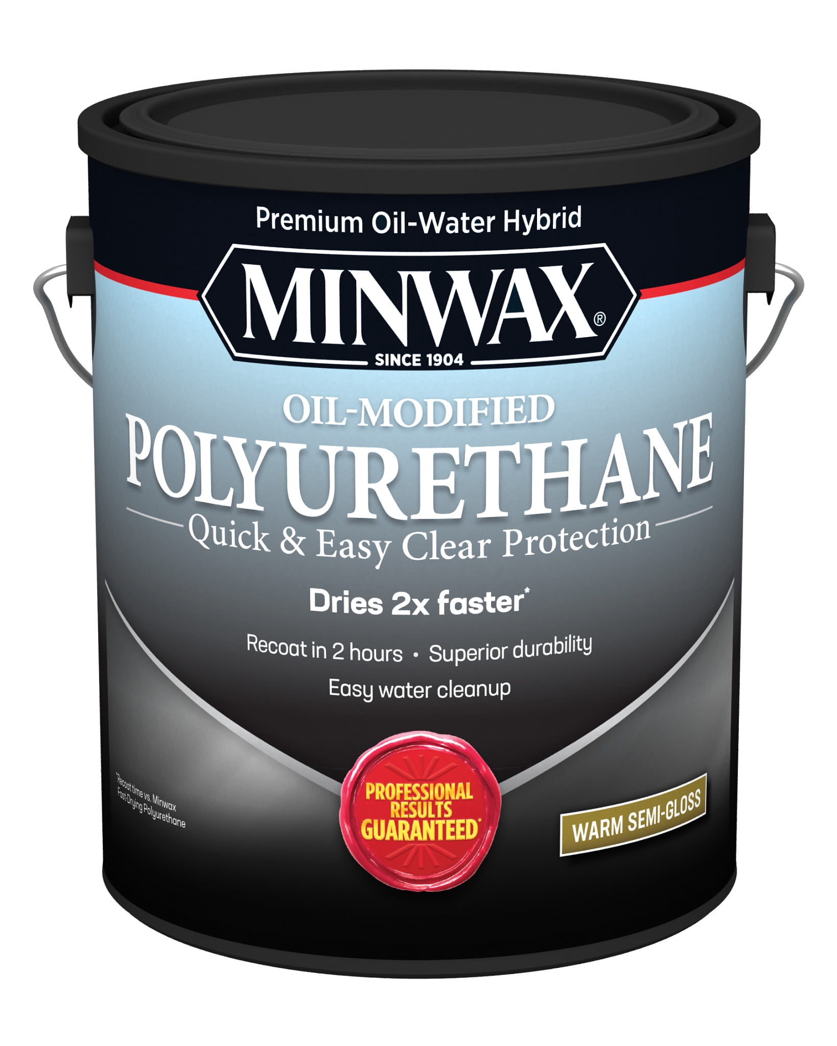 Minwax 710320000 Water-Based Oil-Modified Polyurethane, Warm Semi-Gloss ...