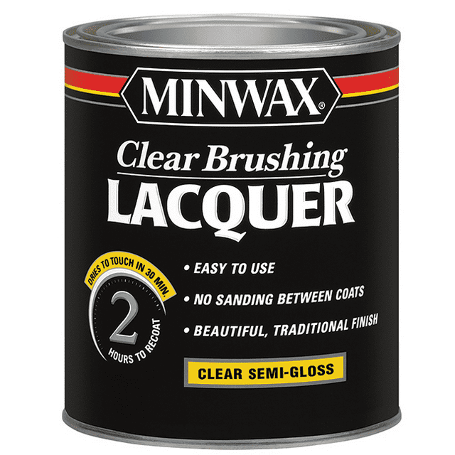 Minwax Brushing Lacquer, Semi-Gloss, Clear, 1 Quart - Walmart.com