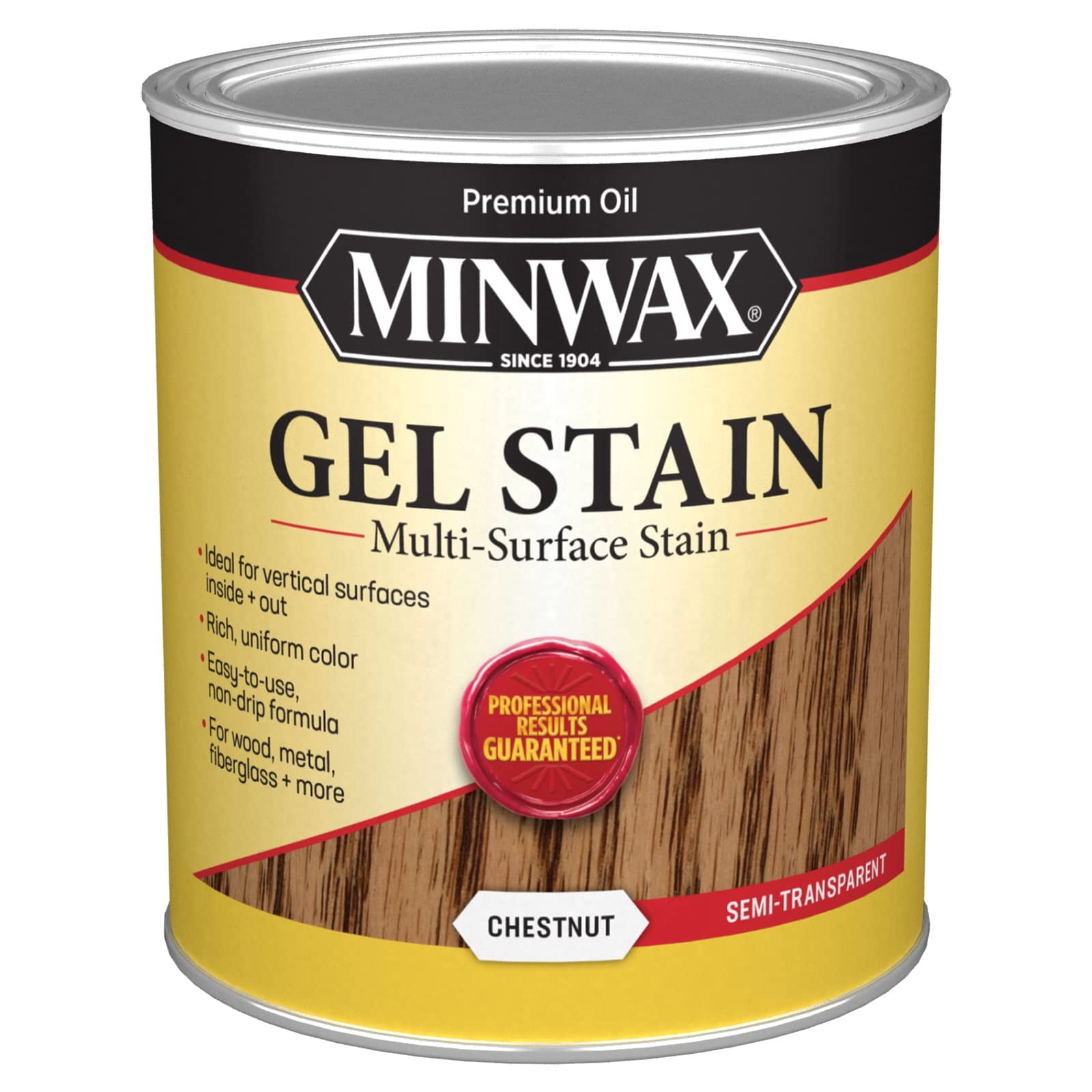 Minwax Gel Stain Chestnut 1 Quart Non Drip Wood Stain for Furniture and ...