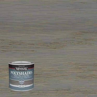 Minwax PolyShades 0.5 Pint Stain & Polyurethane, Gloss Aged Barrel Semi ...