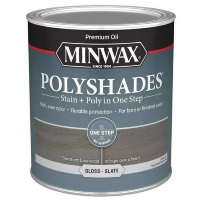 Minwax PolyShades Semi-Transparent Gloss Slate Oil-Based Stain ...