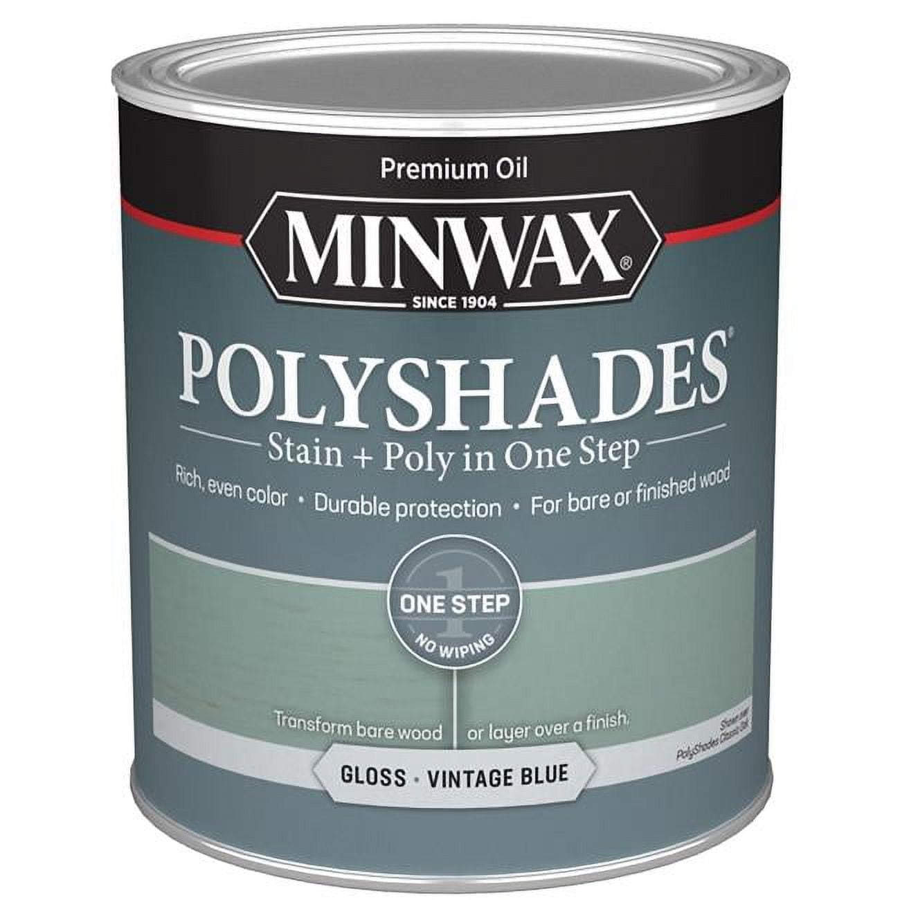 Minwax Polyshades Semi-Transparent Gloss Vintage Blue Stain ...