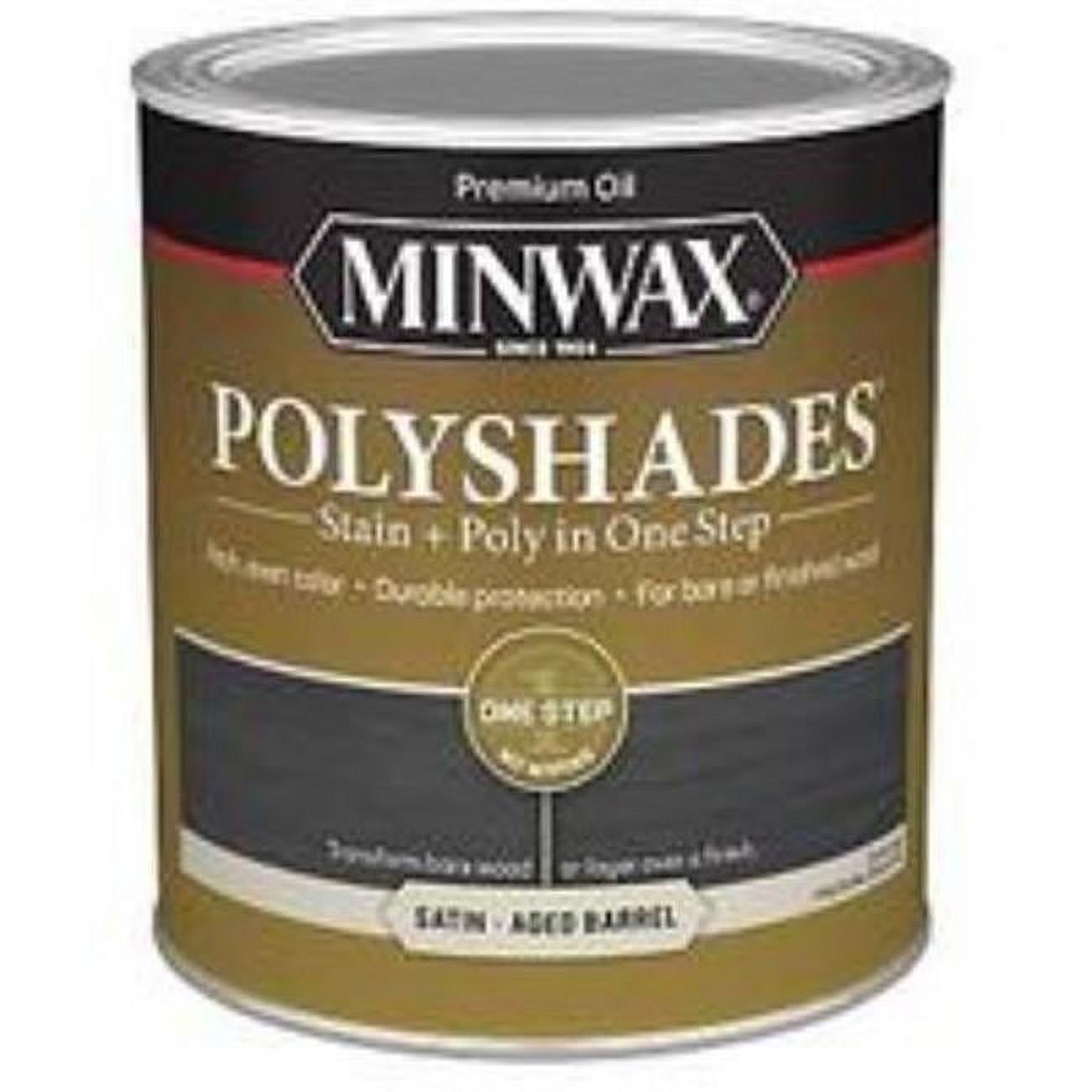 Minwax Polyshades Semi-Transparent Satin Aged Barrel Oil-Based Stain/Polyurethane Finish 1 qt ...