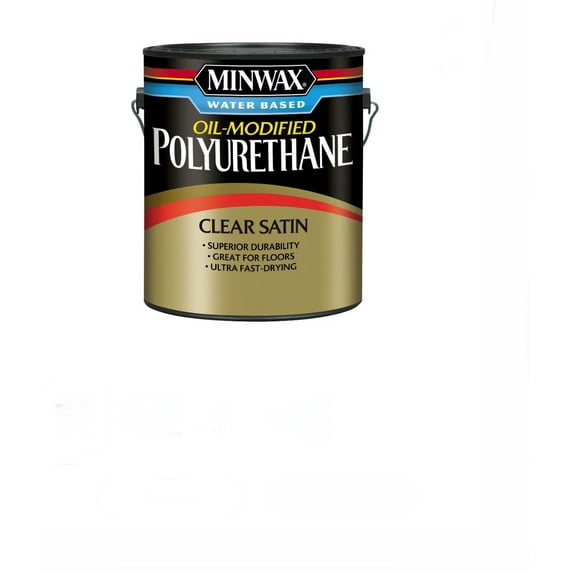 Minwax Water Based Oil Modified Polyurethane Clear Satin 1/2 pint 8oz ...