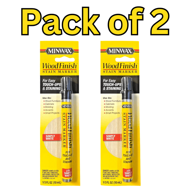 Minwax Wood Finish Stain Marker, Simply White 275, 1/3 fl oz for Wood ...